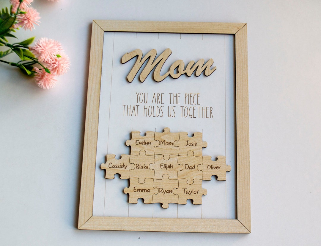 Personalized Mothers Day Puzzle Sign, Mothers Day Gift, You Are the ...