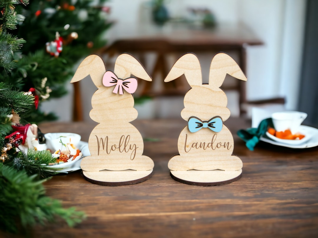 Easter Bunny Place Names Personalized Easter Place Settings Bunny ...