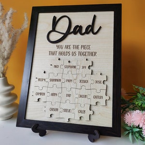 Father’s Day Gift Puzzle, Fathers Day Wooden Sign, DAD Puzzle Sign ...