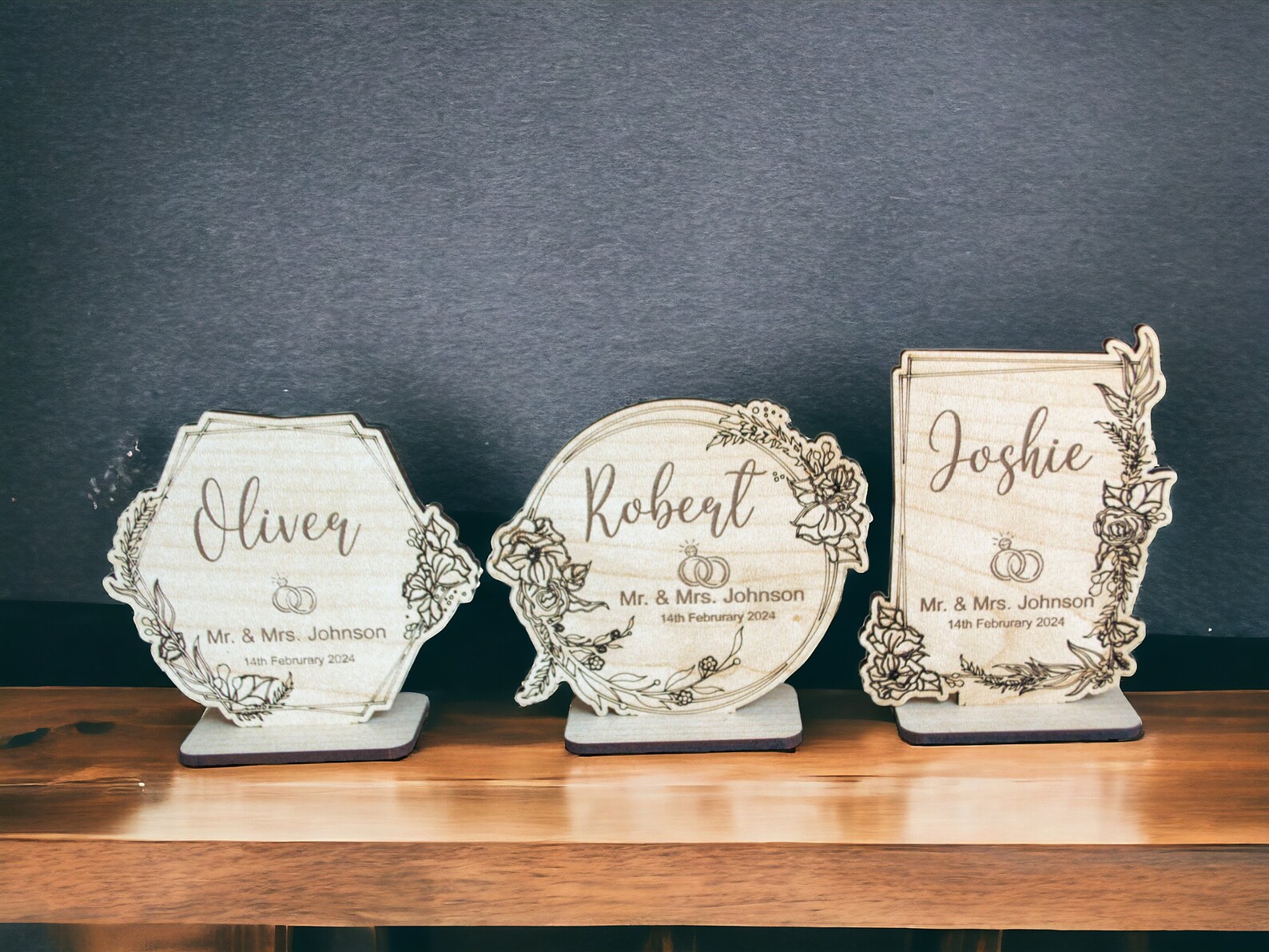 Personalized Table Place Names Wedding Floral Name Tags Wedding ...