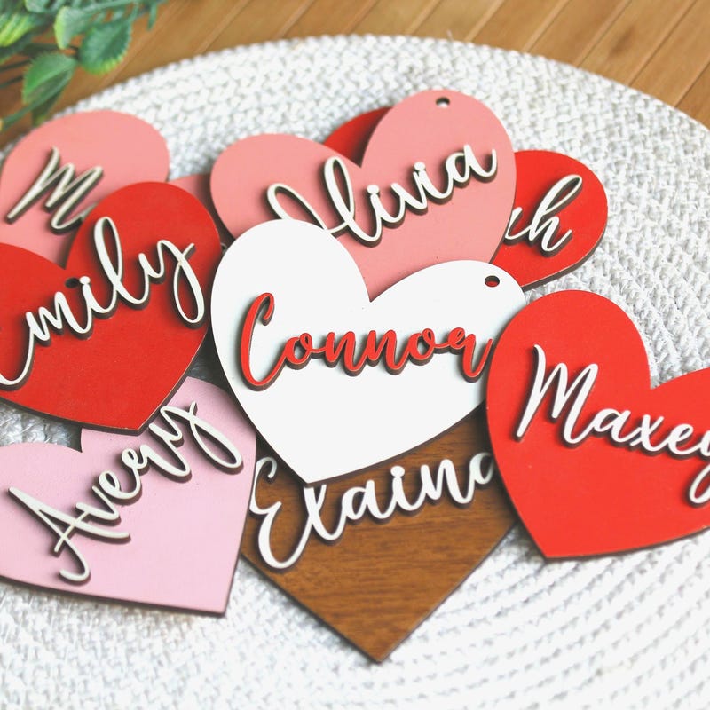 Heart Name Tag - Etsy