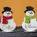 Personalized Wooden Snowman Place Card: Christmas Table Decoration - Etsy