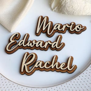 Rustic Wedding Place Setting Name Tags | Place Card Holders | Rustic ...