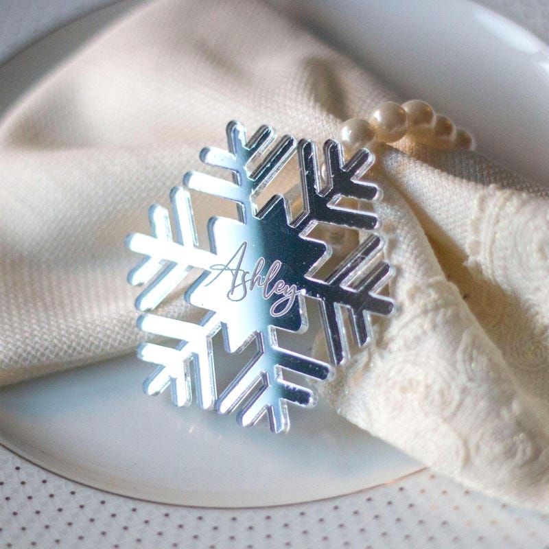 Snowflake Place Card - Etsy