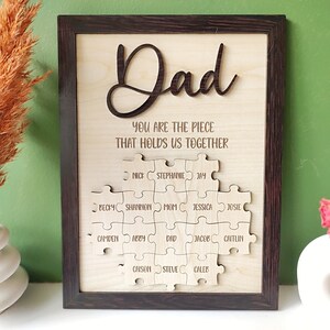 Father’s Day Gift Puzzle, Fathers Day Wooden Sign, DAD Puzzle Sign ...
