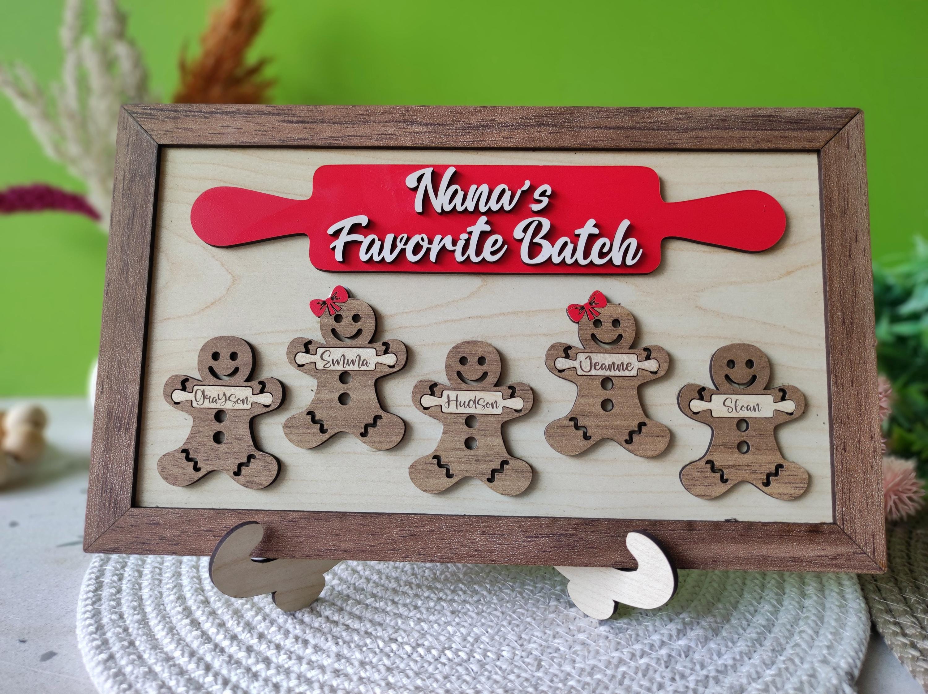 Personalized Gingerbread Family Sign: Grandma's Favorite Batch ...
