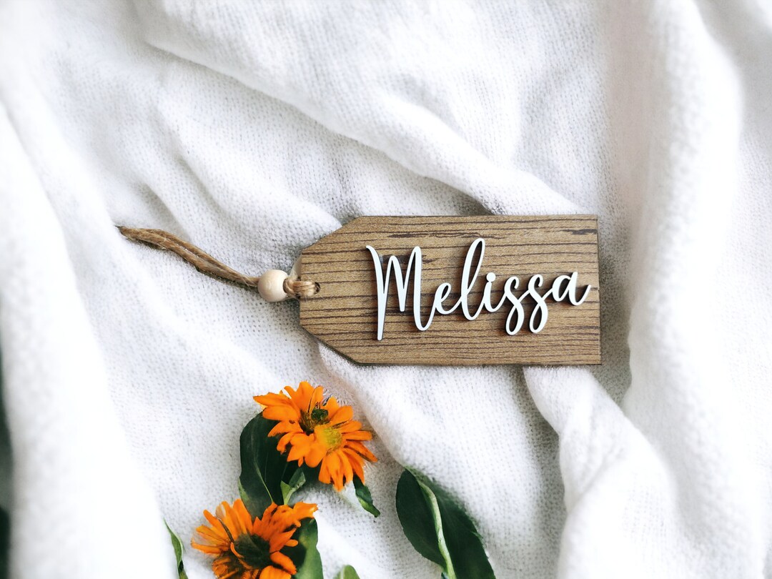 Personalized Name Tags Wooden Gift Tags Gift Tags Custom Christmas Name ...
