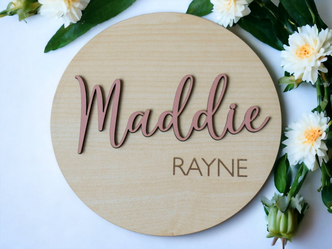 Newborn Announcement Sign With Birth Stats Footprint Sign for Newborn ...