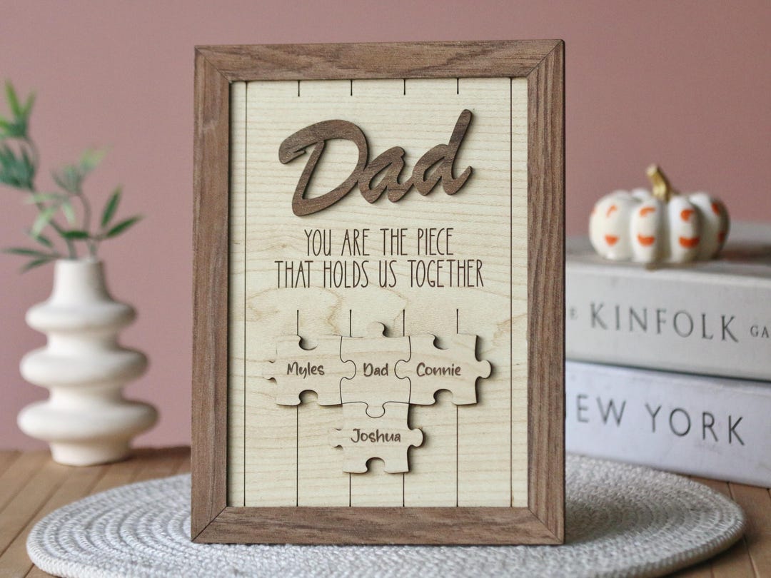 Father’s Day Gift, Dad Puzzle Sign, Personalized Gift for Dad Papa ...