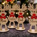 Personalized Standing Reindeer Place Cards : Maple Color Wood Christmas ...