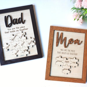 Father’s Day Gift Puzzle, Fathers Day Wooden Sign, DAD Puzzle Sign ...