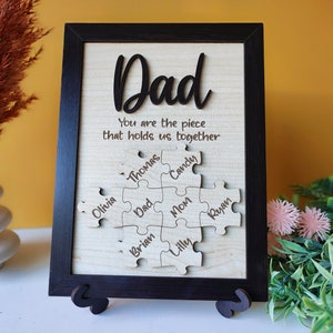 Father’s Day Gift Puzzle, Fathers Day Wooden Sign, DAD Puzzle Sign ...