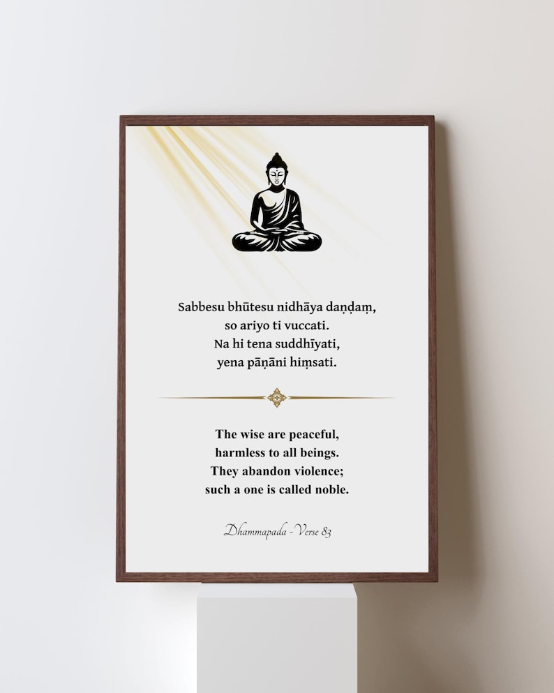 Dhammapada Verse 83 Print | Buddha Quote, Buddhist Wisdom (digital ...