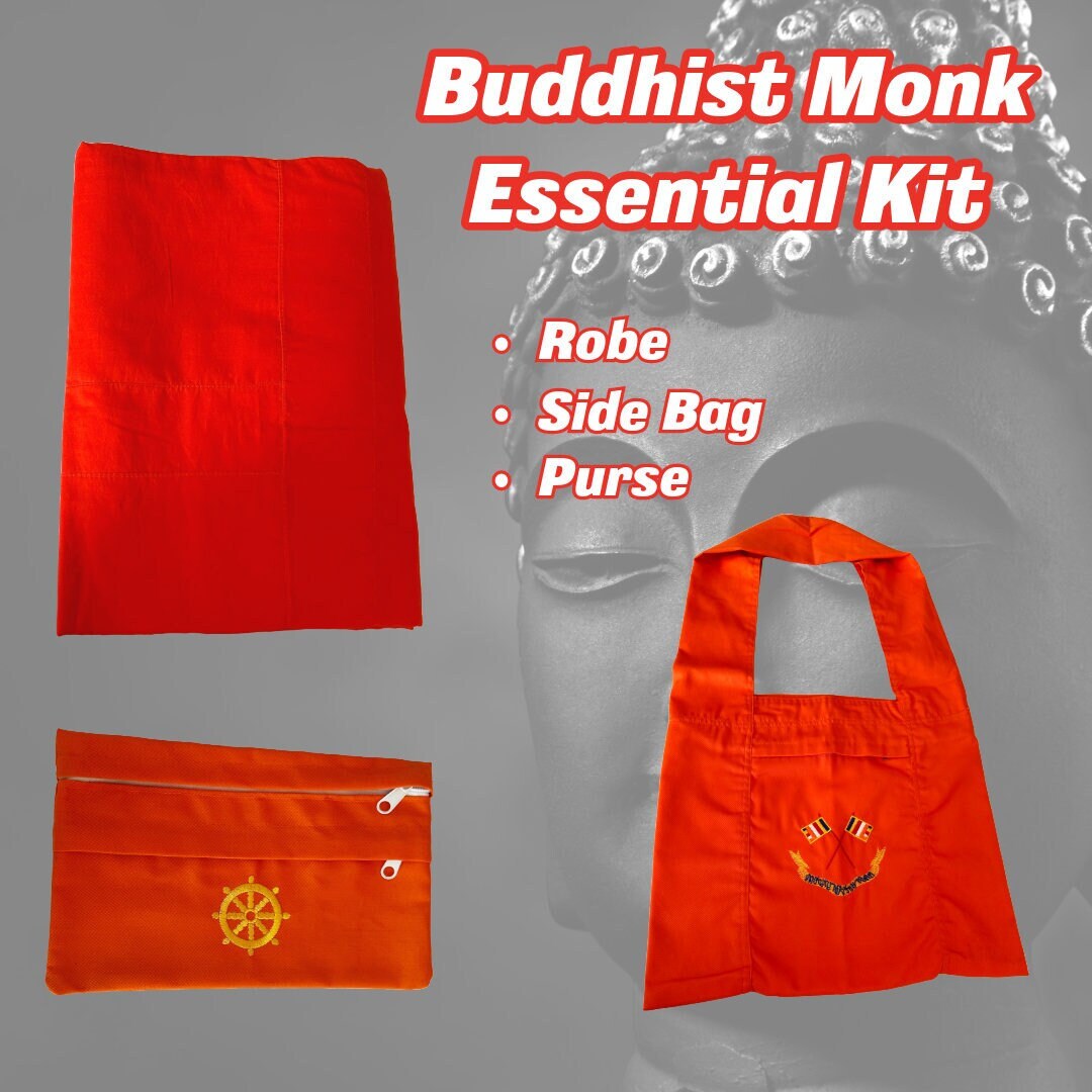 Buddhist Monk Essential Kit Monk for Buddhist Monk Wear Combo Orange ...