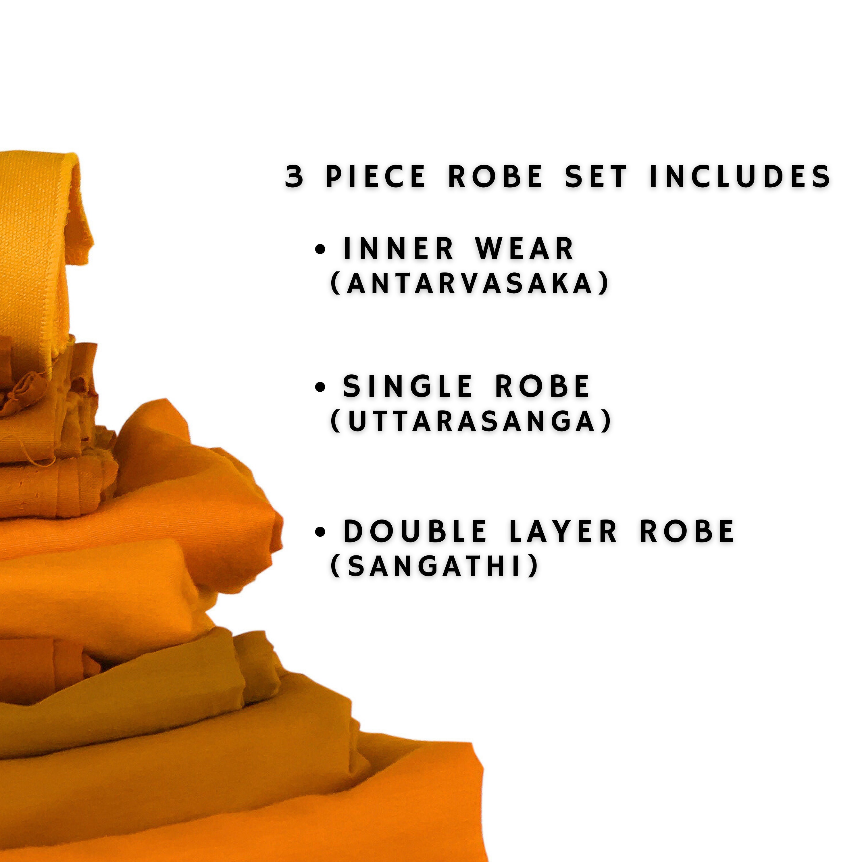 3 Piece Monk Robe Set Triple Robe Set Buddhist Monk Robe Maroon ...