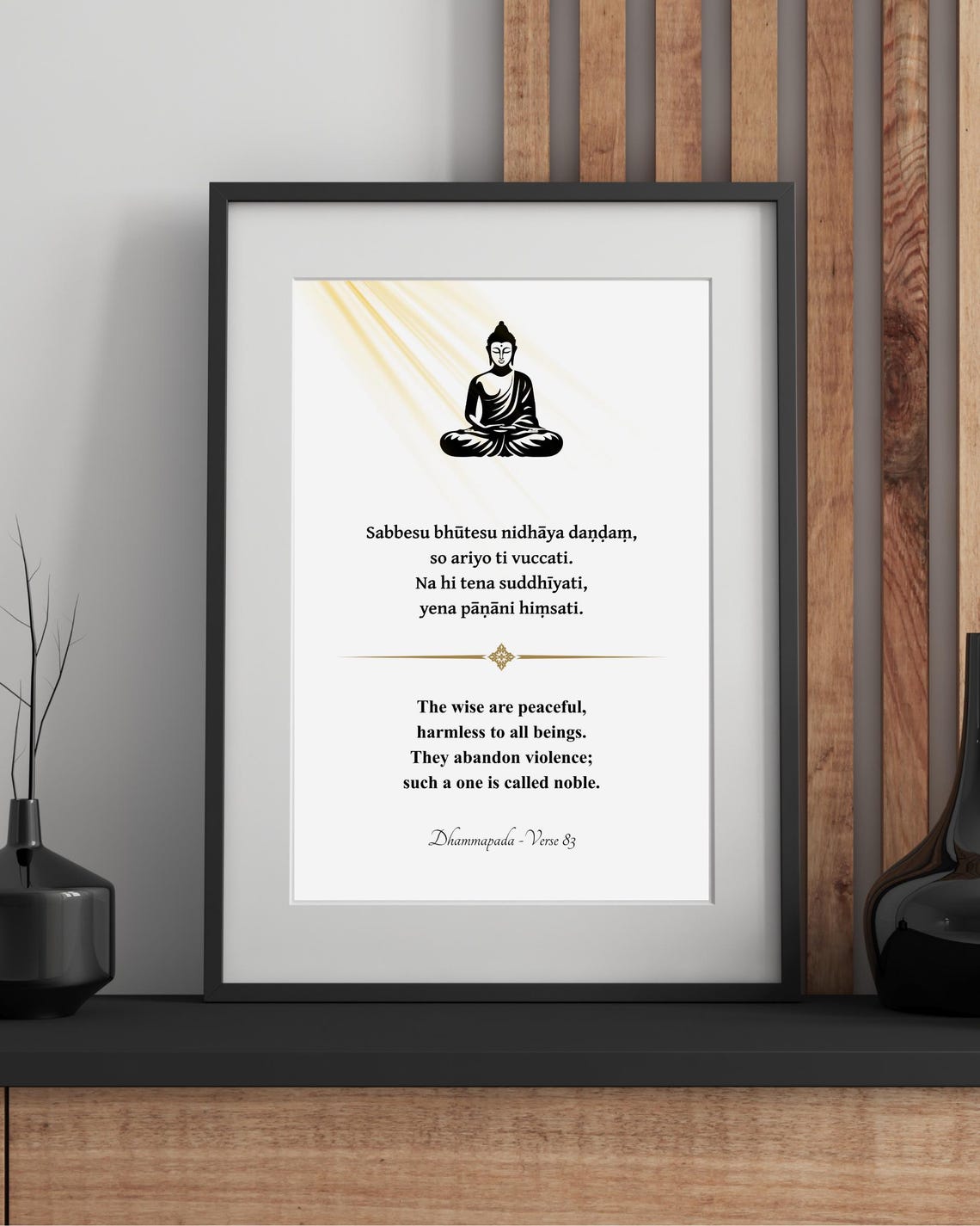Dhammapada Verse 83 Print | Buddha Quote, Buddhist Wisdom (digital ...