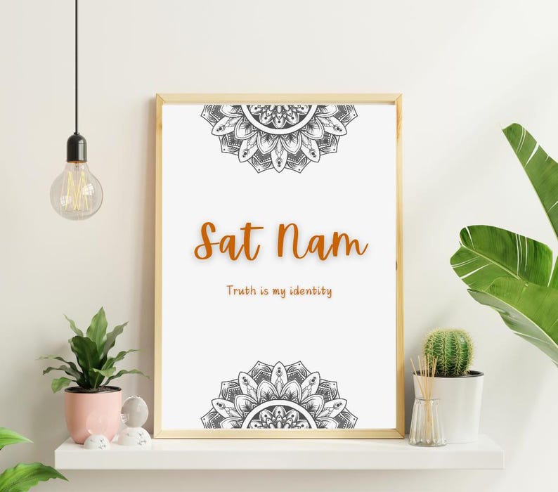 Sat Nam Mantra Wall Art | Yoga Art | Spiritual Affirmation Print for ...