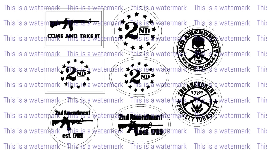 2nd Amendment // Glowforge Laser File for Hat Patch 2A - Etsy