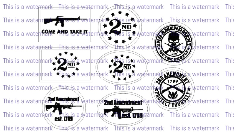2nd Amendment // Glowforge Laser File for Hat Patch 2A - Etsy