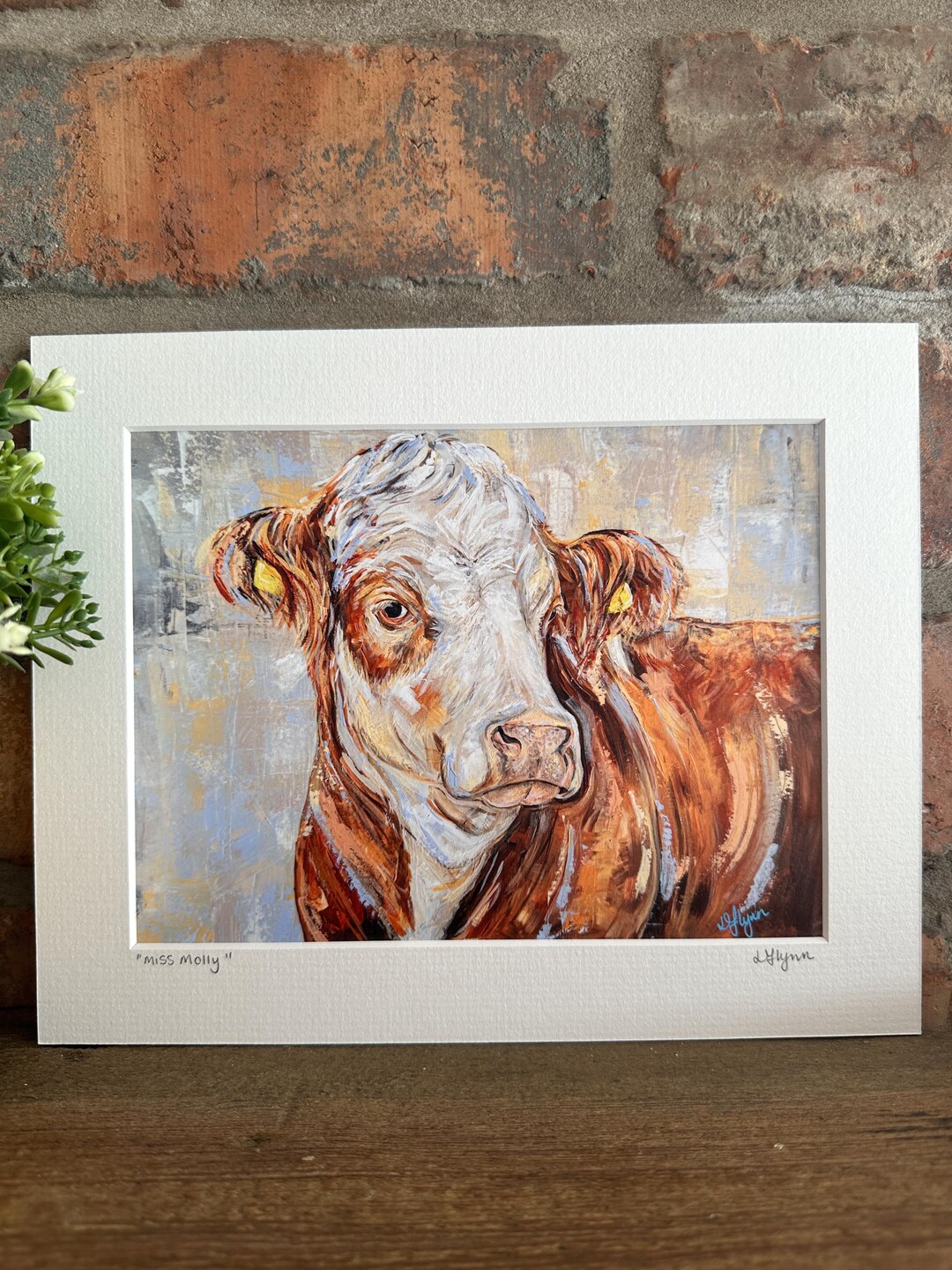 MISS MOLLY Simmental Cow Fine Art Mounted Print - Signed by Artist ...