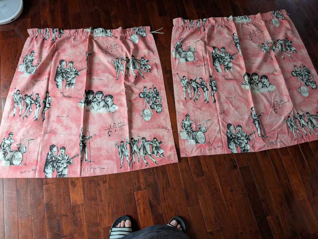 Original Vintage Rare Beatles Curtain Fabric - Etsy