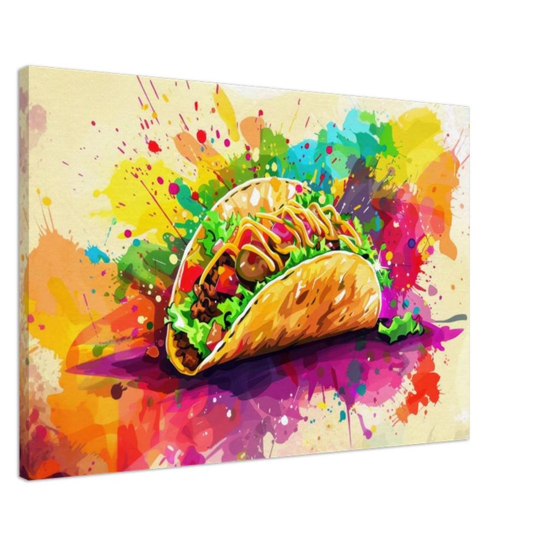 Abstract Taco Canvas Wall Art, Taco Art, Taco Lovers Gift - Etsy