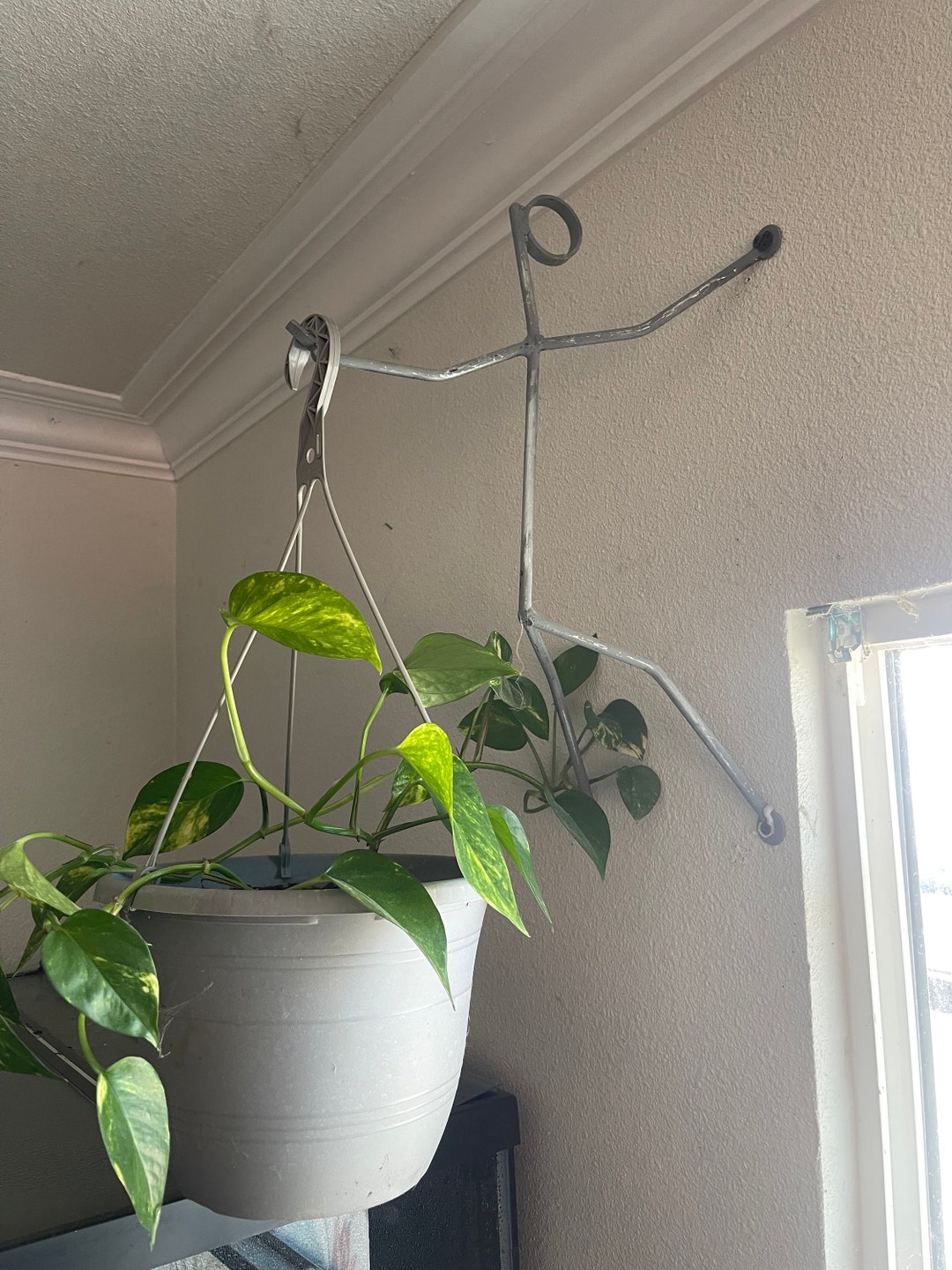 Climbing Man Metal Hanger Hook Sculpture Modern for Plants Lights ...