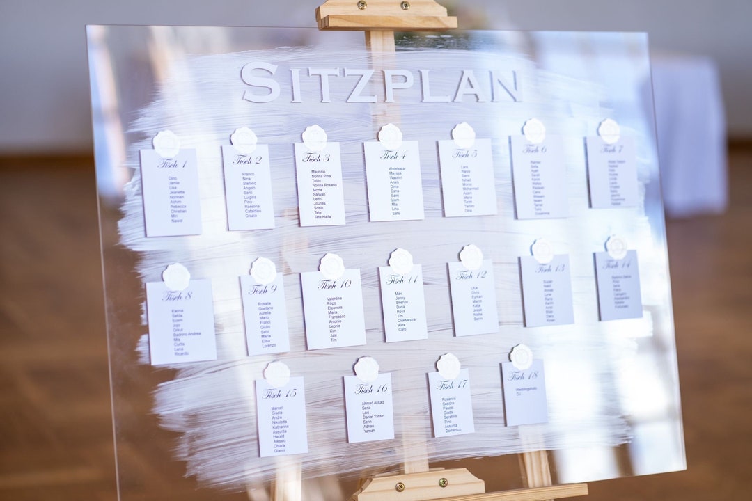 Seating Plan Easel Wedding Seating Plan Engagement Seating Plan Seating ...