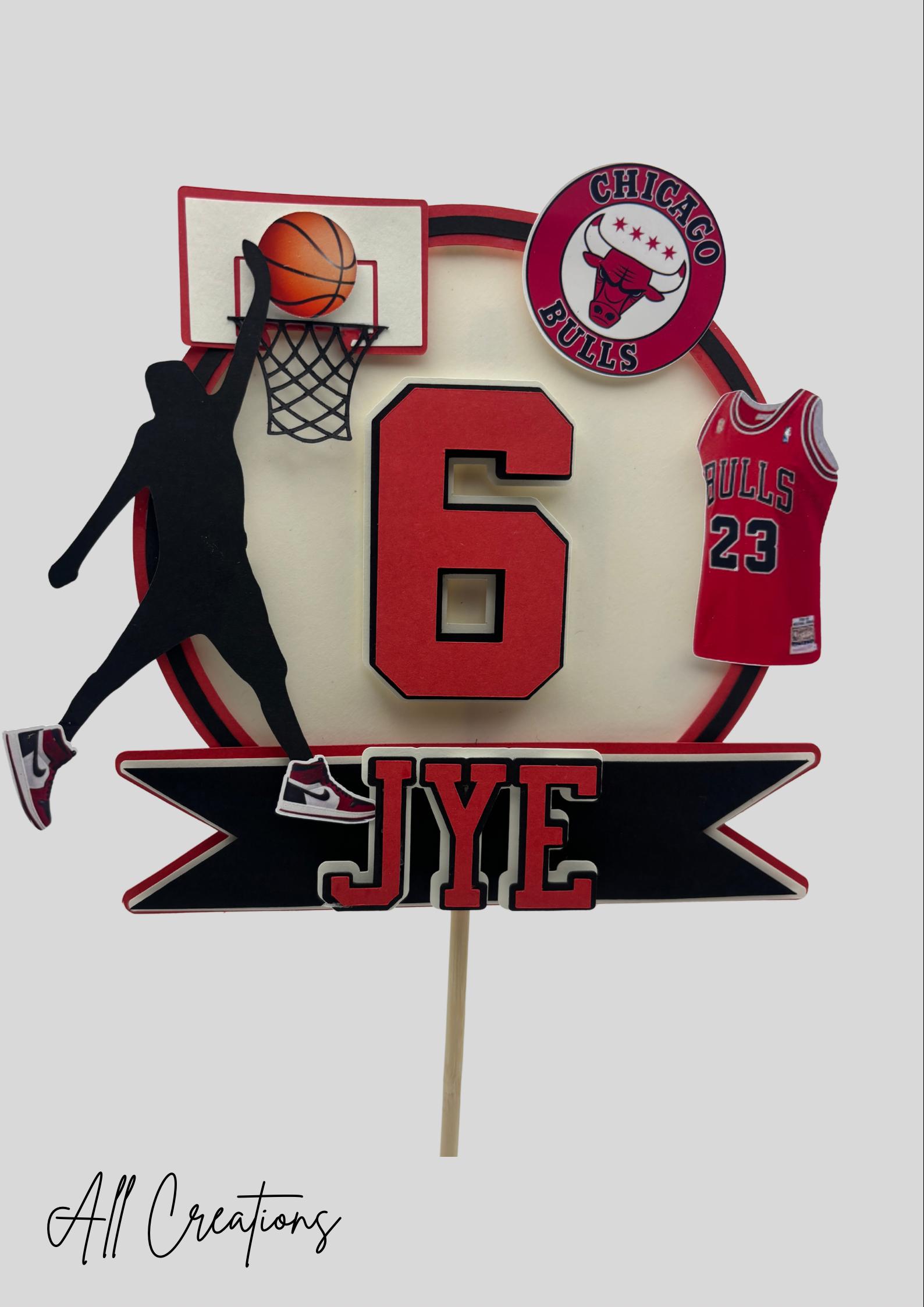 Chicago Bulls 3D Personalised Cake Topper - Etsy
