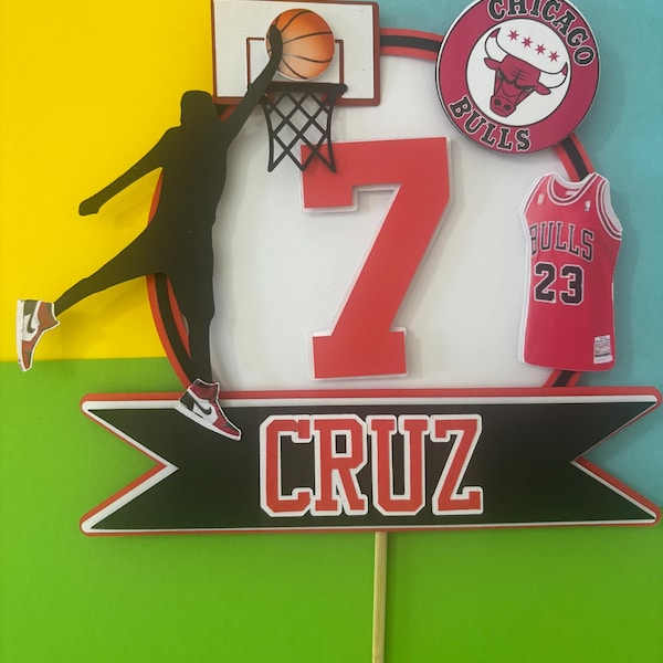 Chicago Bulls Cake Topper - Etsy