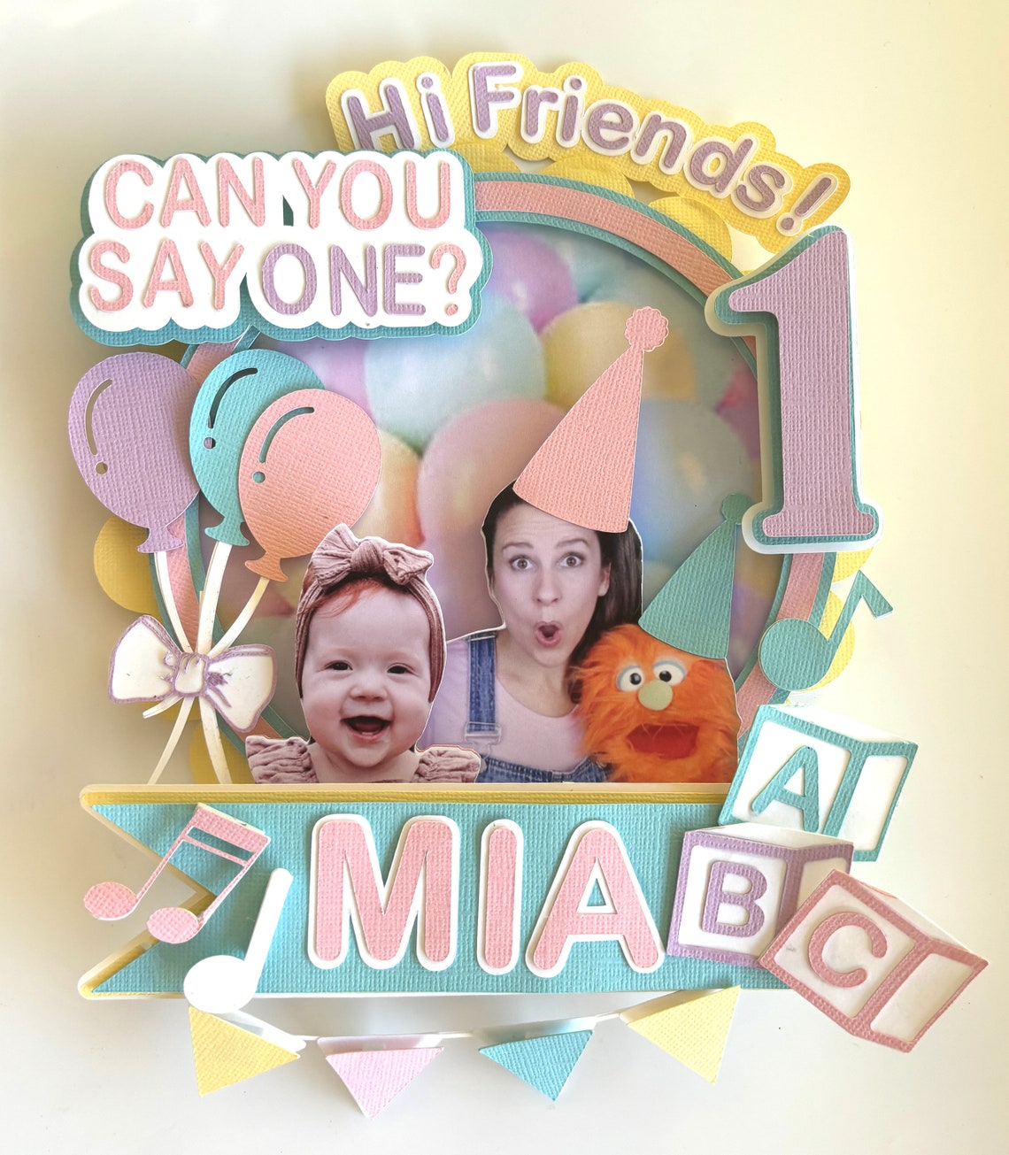 Ms Rachel Custom 3D Cake Topper, Pastel Colours, - Etsy