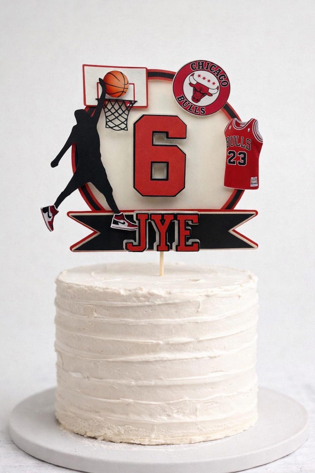 Chicago Bulls 3D Personalised Cake Topper - Etsy