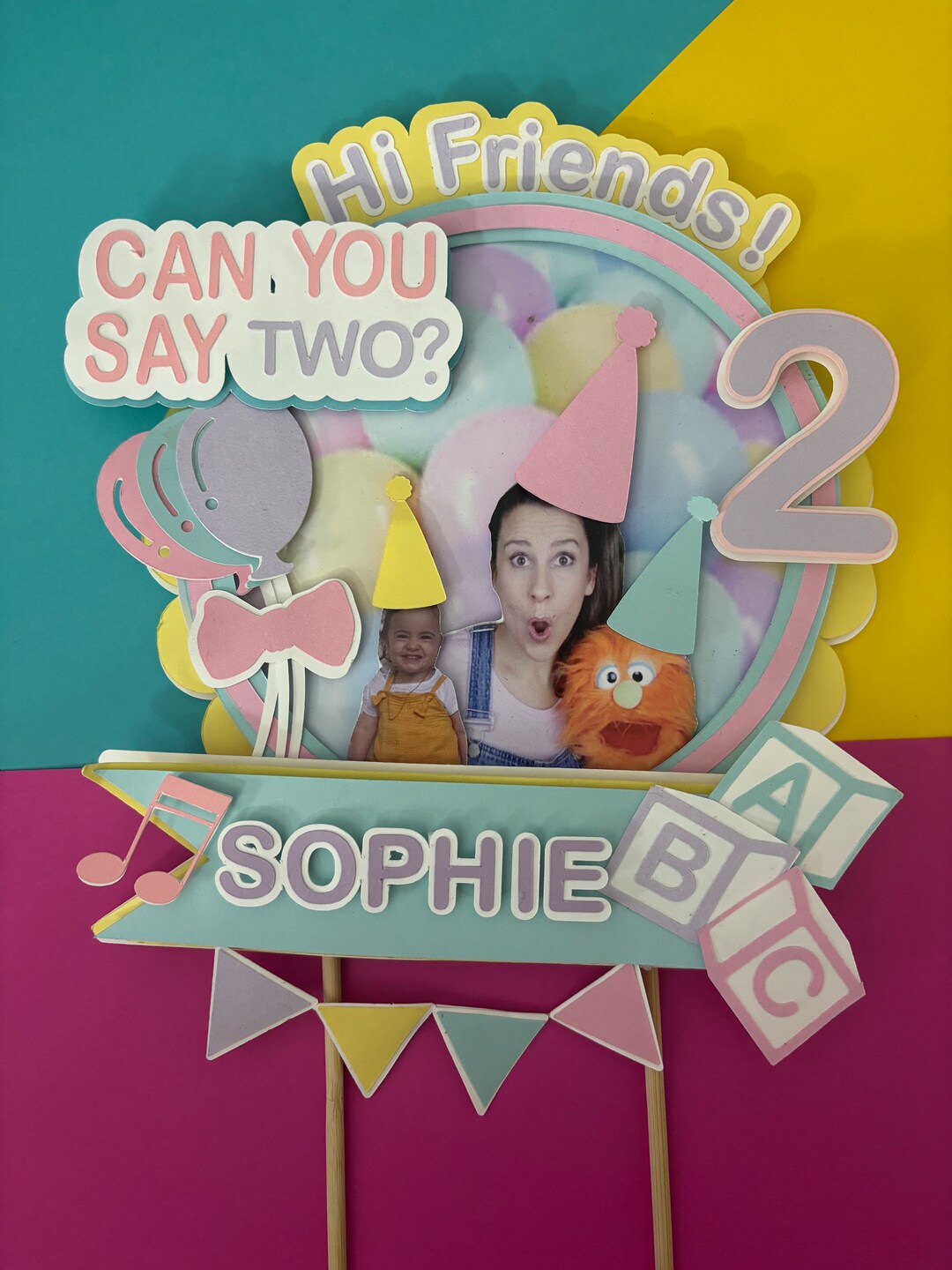 Ms Rachel Custom 3D Cake Topper, Pastel Colours, - Etsy