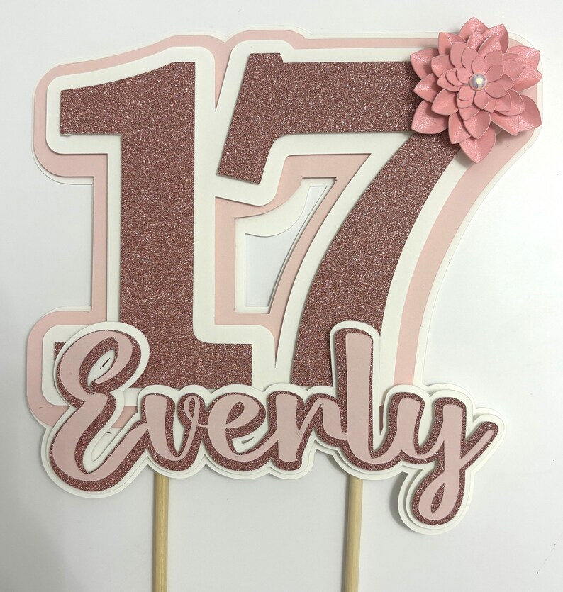 17th Birthday Custom Cake Topper - Etsy