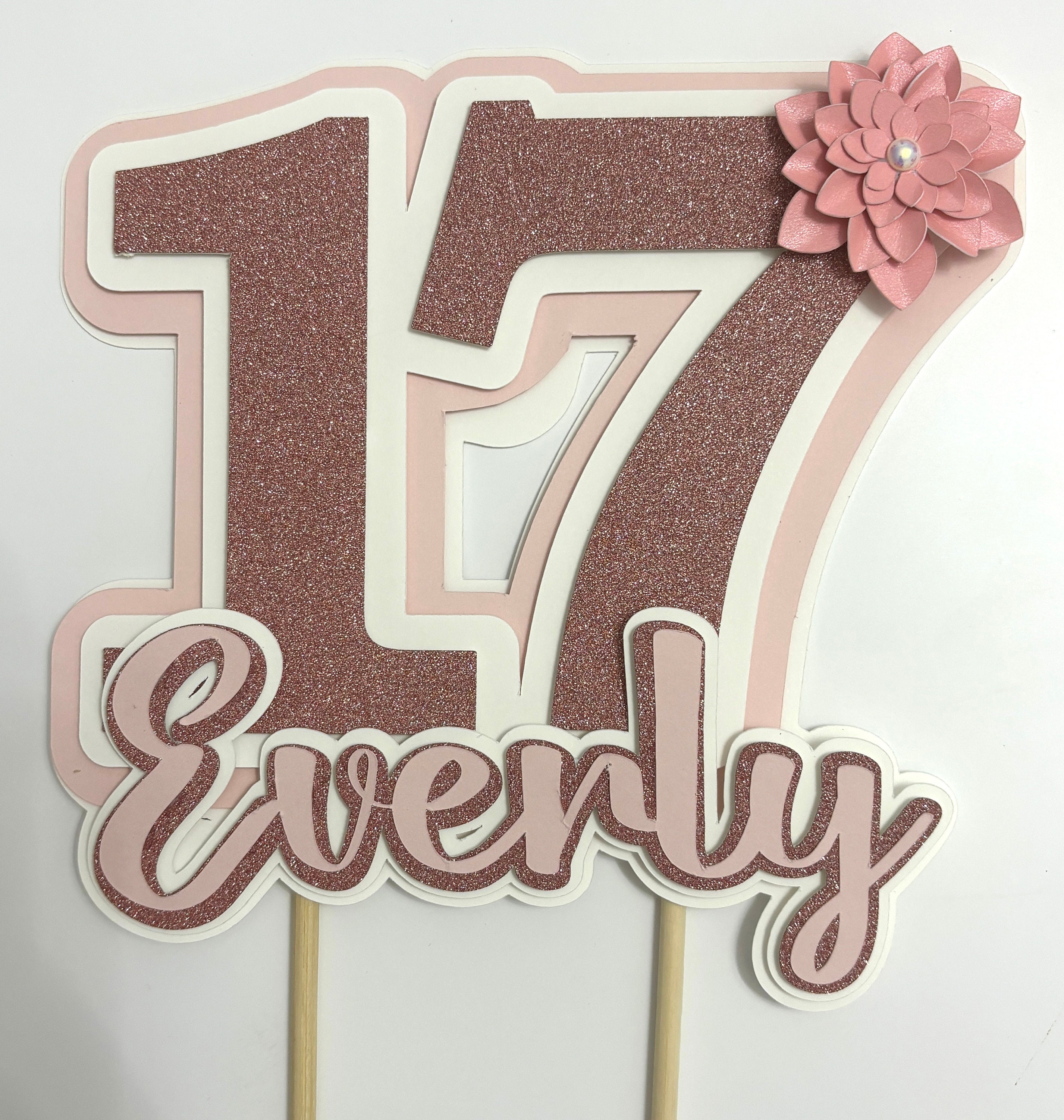 17th Birthday Custom Cake Topper - Etsy