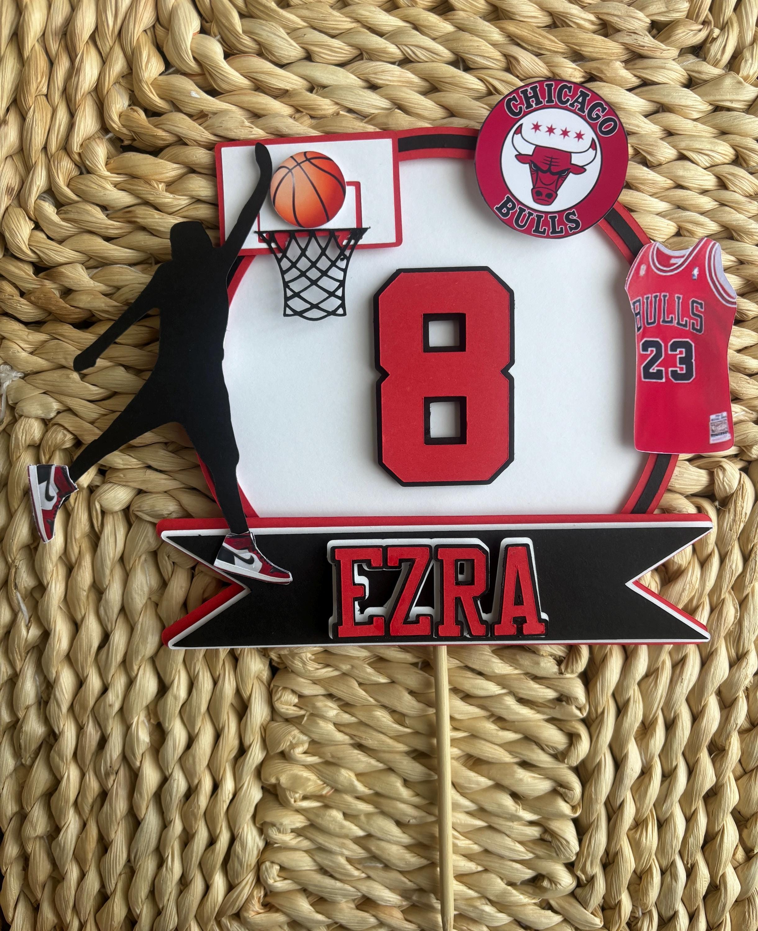 Chicago Bulls 3D Personalised Cake Topper - Etsy