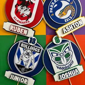Custom Made NRL Cake Topper - Etsy