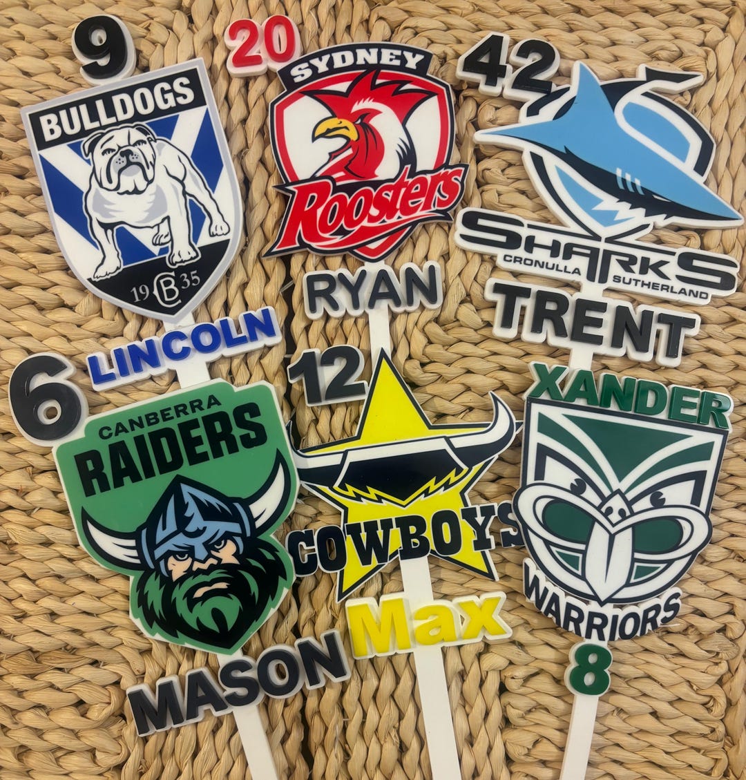 Custom NRL Team Cake Toppers – Cardstock or Acrylic - Etsy