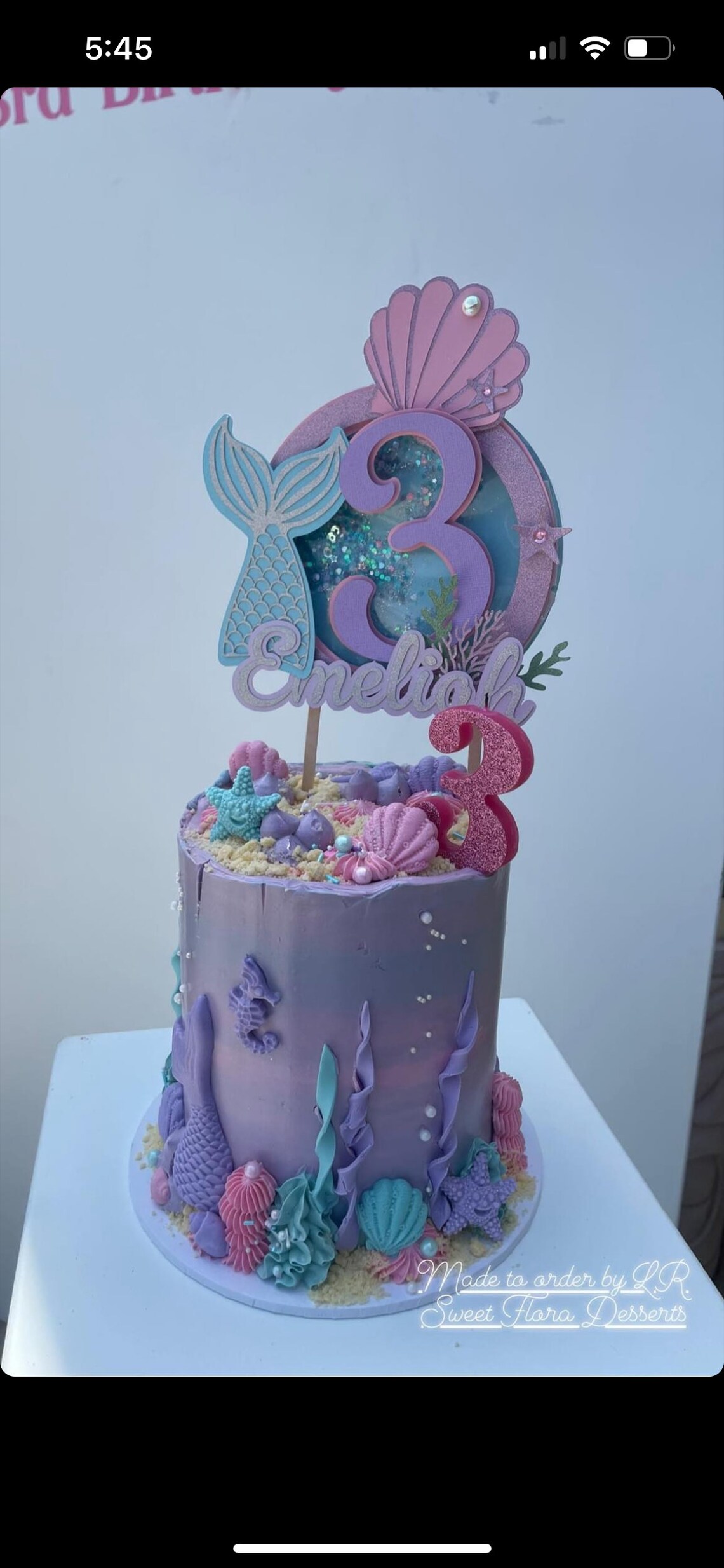 3d Mermaid Glitter Shaker Cake Topper - Etsy