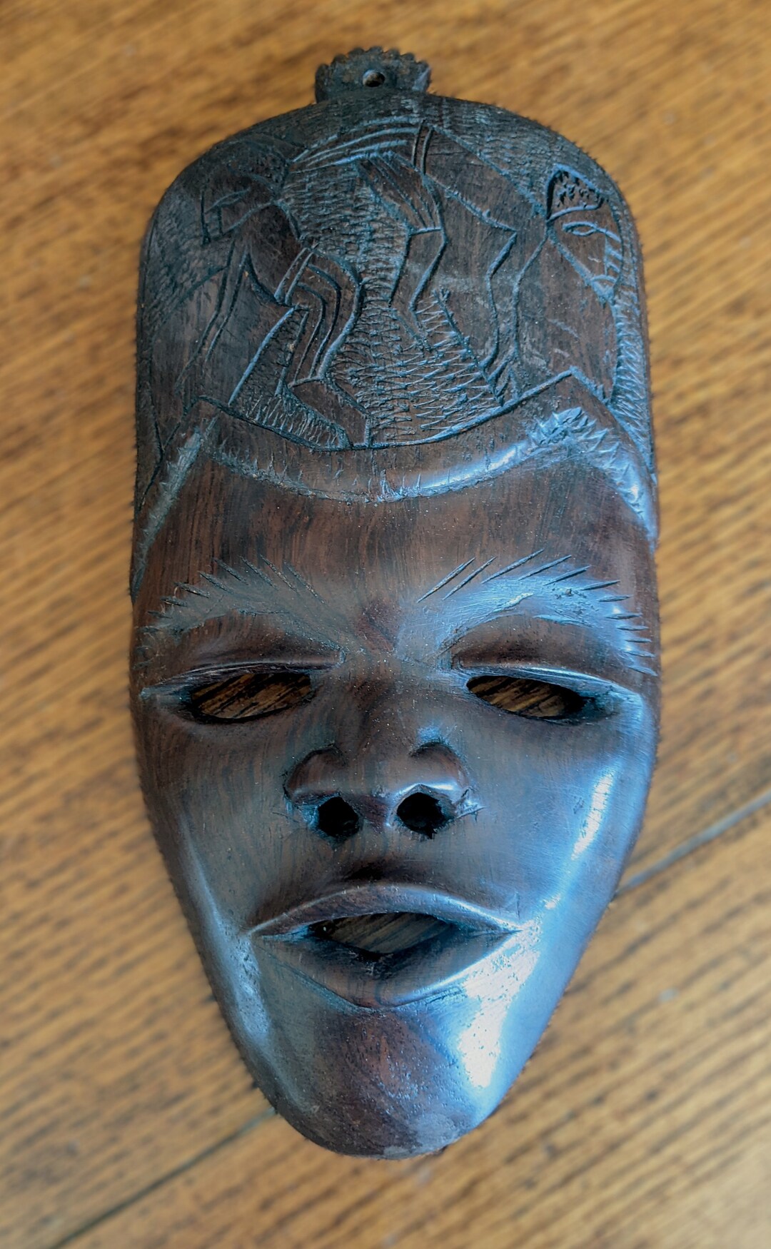 Vintage Rare African Hand Carved South African Mask Wall Hanging ...