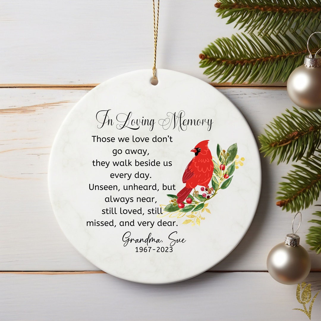 Personalized Memorial Christmas Ornament, Custom in Loving Memory ...