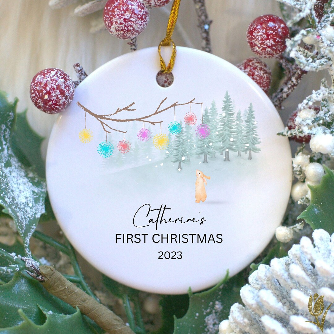 Personalized Baby's First Christmas Ornament, Baby's First Christmas ...