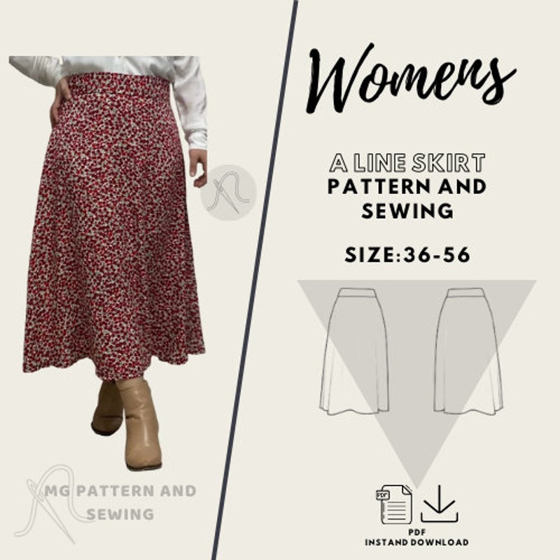 A Line Skirt Pattern - Etsy