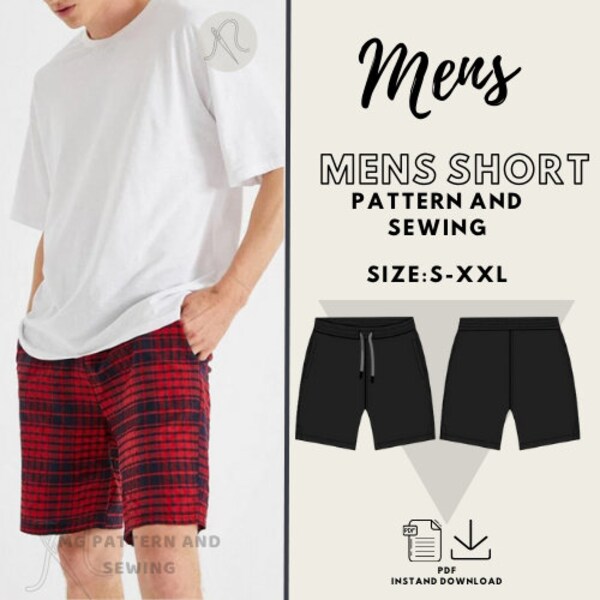 Mens Shorts Pdf Sewing Pattern - Etsy