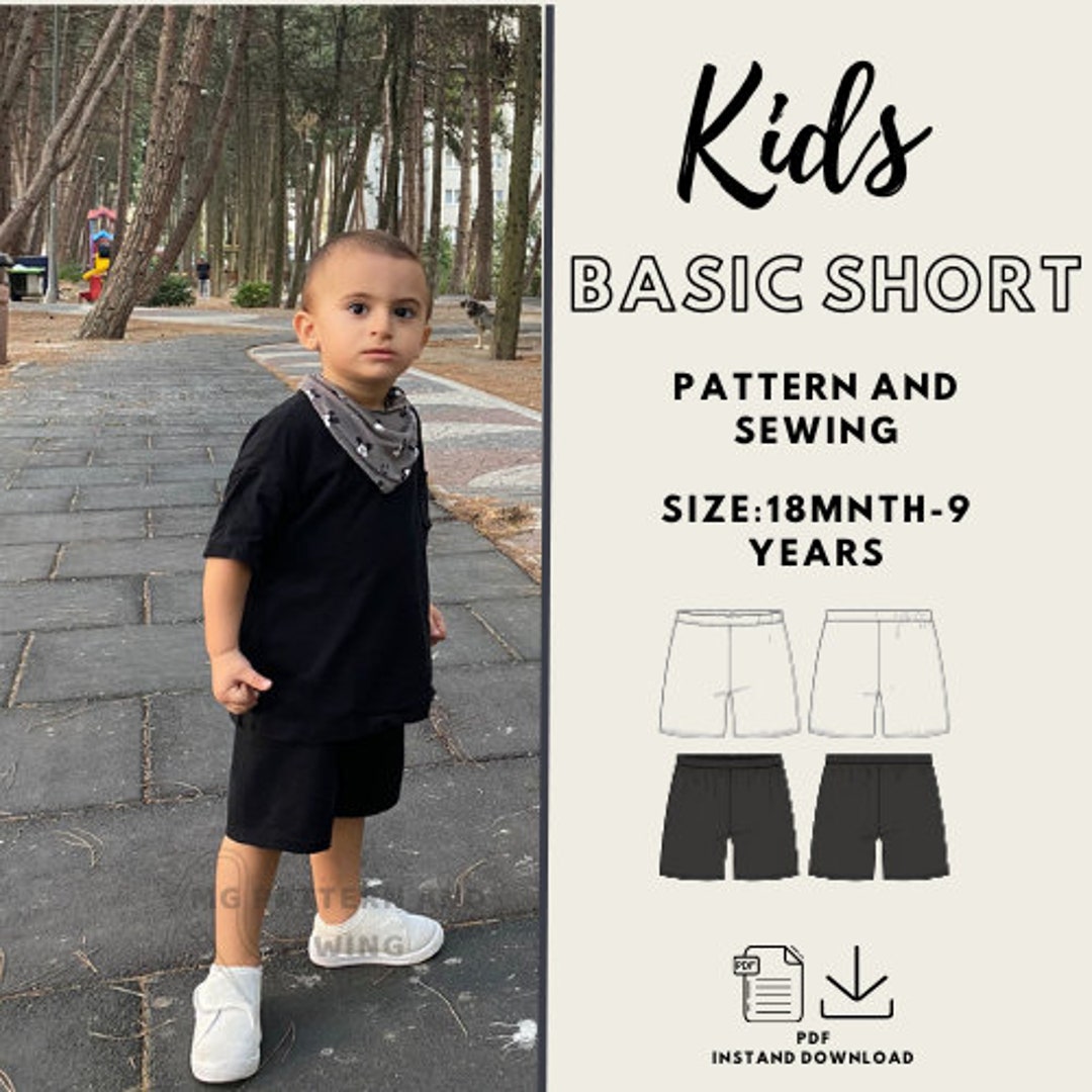 Kids Shorts Sewing Pattern Gift İdea - Very Easy to Make With ...