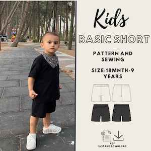 Kids Shorts Sewing Pattern Gift İdea - Very Easy to Make With ...