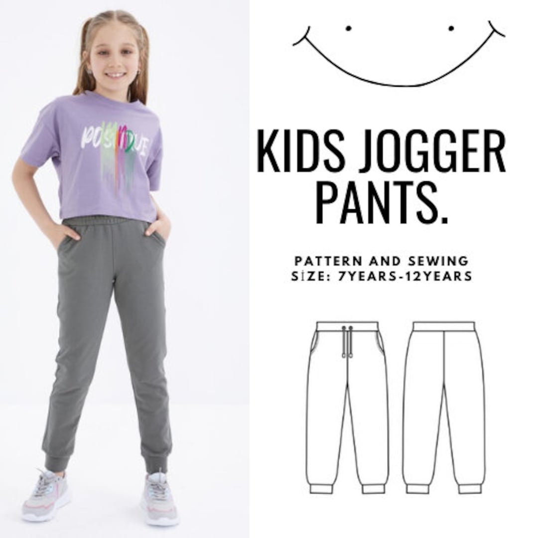Kids Jogger Pants. PDF Pattern/ Size 7years-12years / Beginner Project ...