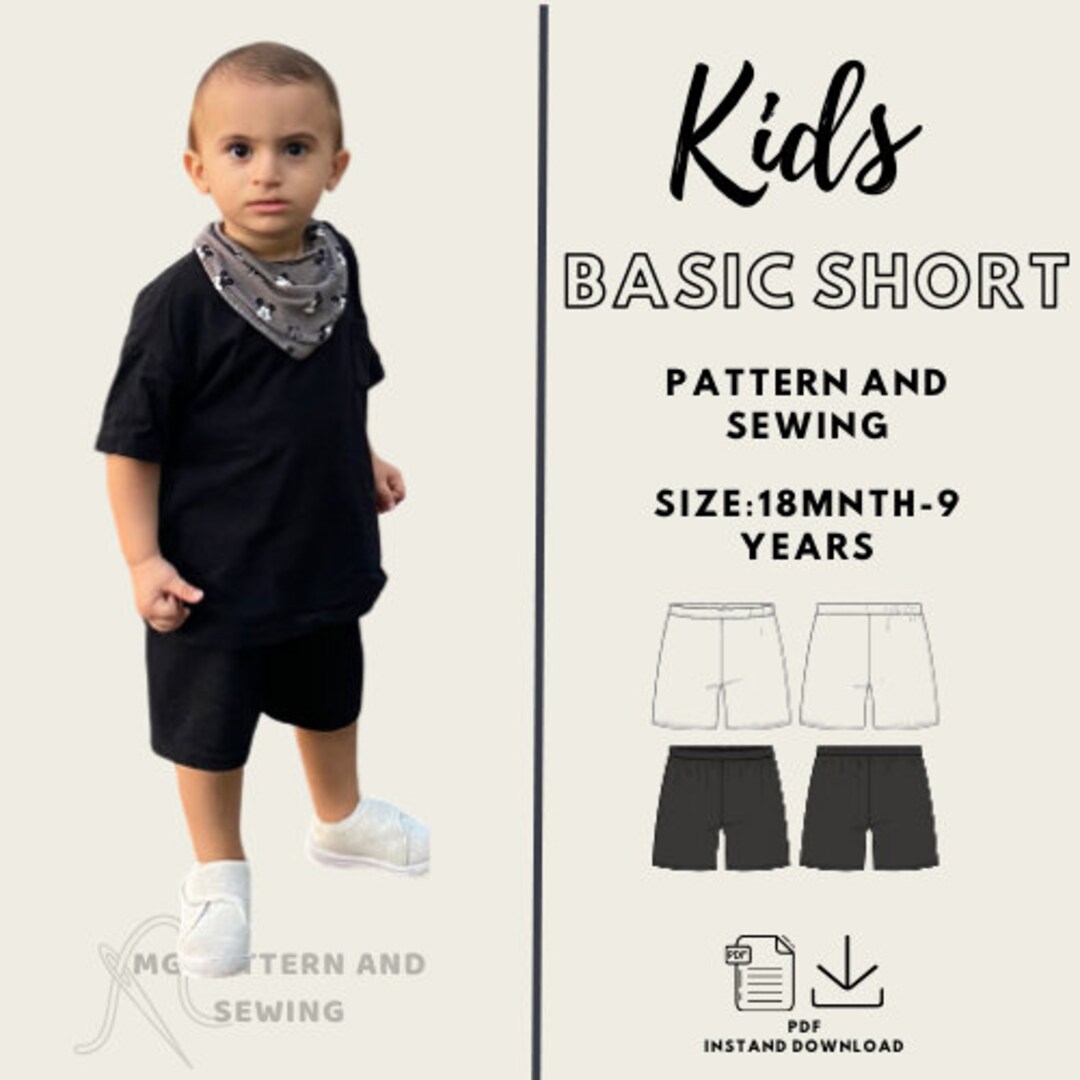 Shorts Pattern PDF Download Baby Shorts Toddler Shorts Kids Sewing ...