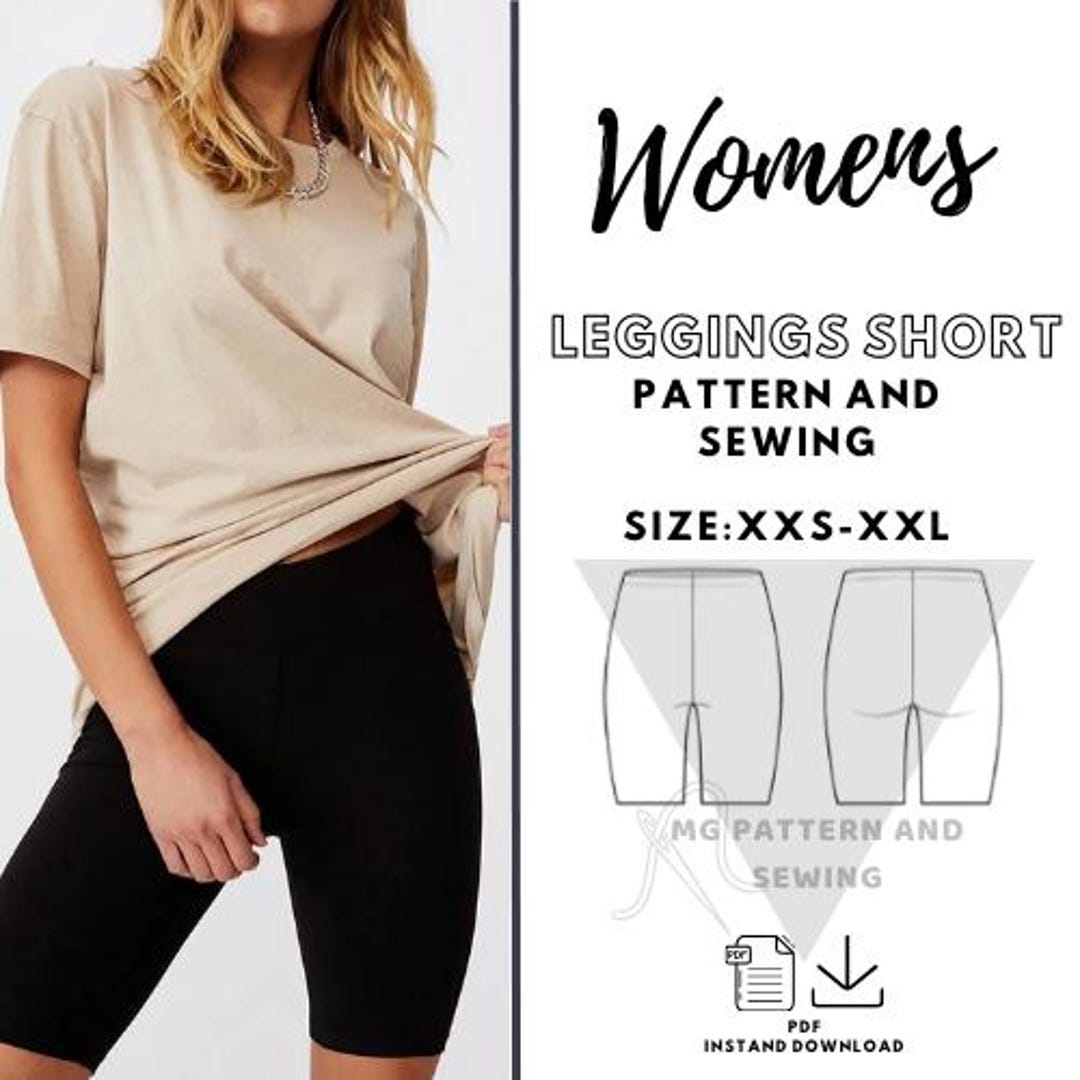Women's Basic Leggings Short/pattern PDF/ Size Xxs-xxl/easy Pattern/ Digital / Instant Download ...