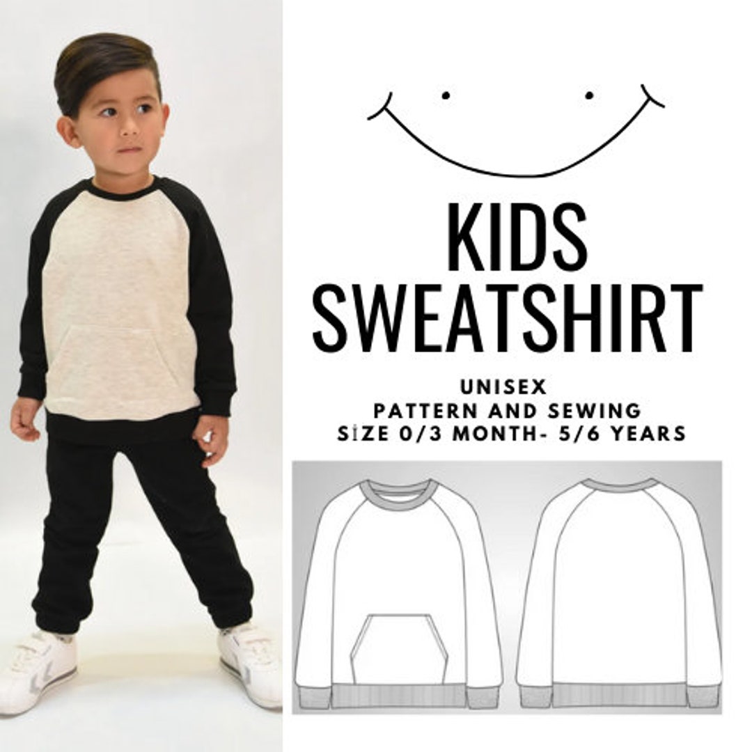 Baby and Kids Sweatshirt/step-by-step Illustration With Picture/with ...